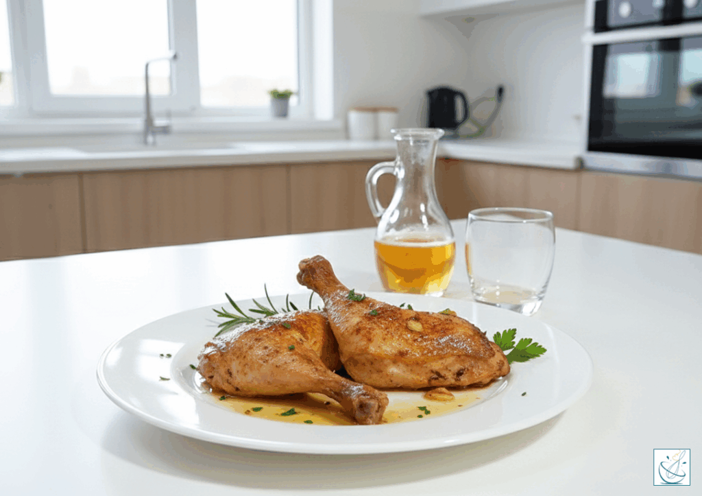 Pulpe de pui cu bere la cuptor – rețetă simplă și delicioasă